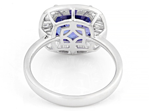Heidi's Holiday Tanzanite With White Diamond 14K White Gold Ring 3 ...