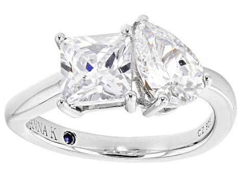 White Cubic Zirconia Platineve Ring 4.24ctw - VKB1012 | JTV