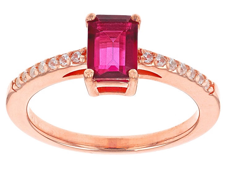 Magenta Petalite 18K Rose Gold Over Sterling Silver Ring 0.80ctw ...