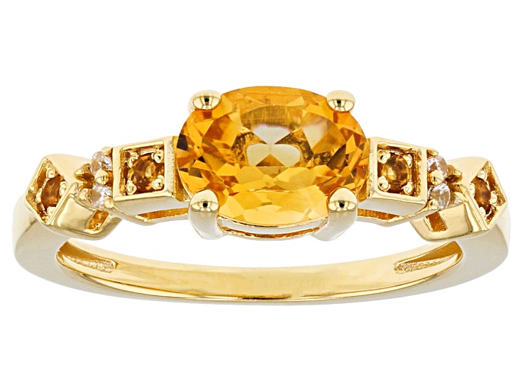 Yellow Citrine 18k Yellow Gold Over Sterling Silver Ring 1.13ctw ...