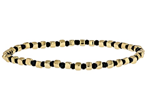 Multi-Color Acrylic & Plastic Bead Gold Tone Halloween Stretch Bracelet ...