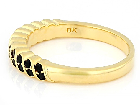 Black Spinel 18k Yellow Gold Over Sterling Silver Band Ring 0.36ctw ...