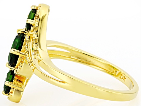Chrome Diopside, Yellow Diamond 18k Yellow Gold Over Sterling Silver ...