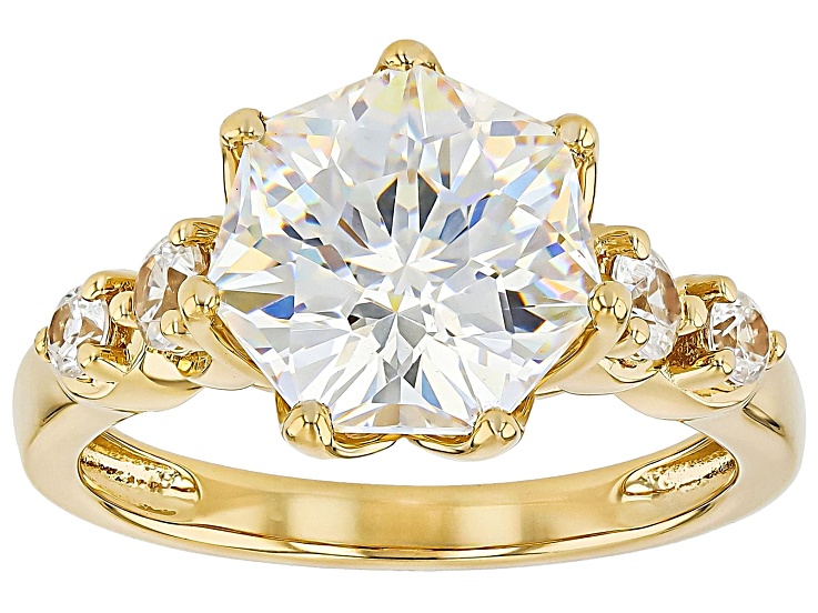Strontium Titanate Gold Over Silver Rings | JTV