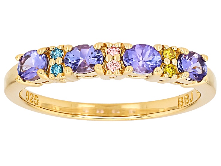 Tanzanite Gold Over Silver Rings | JTV