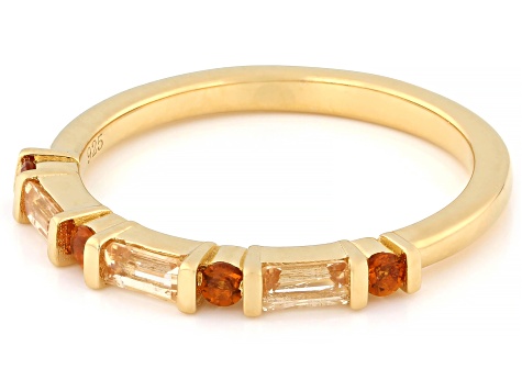 Orange Imperial Topaz With Madeira Citrine 18k Yellow Gold Over ...