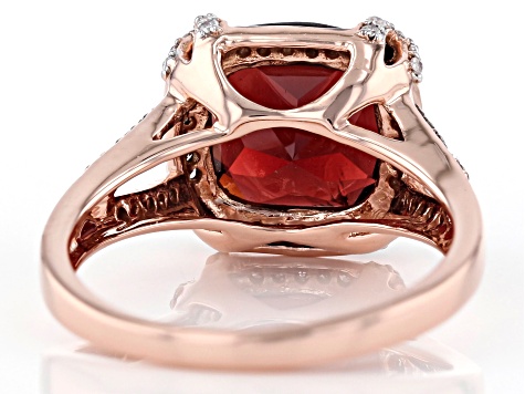 Red garnet 14k rose gold ring 4.51ctw - WPG035 | JTV