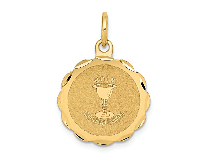 14K Yellow Gold Holy Communion Disc Charm - 1165VA | JTV