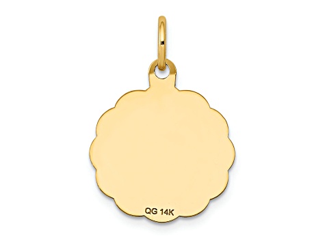 14K Yellow Gold Holy Communion Disc Charm - 1165VA | JTV