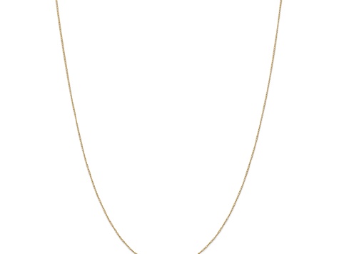 14k Yellow Gold 0.42mm Solid Curb 13 Inch Chain - 1192VA | JTV