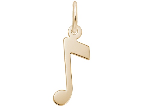 14K Yellow Gold Music Note Charm - 11LC0A | JTV