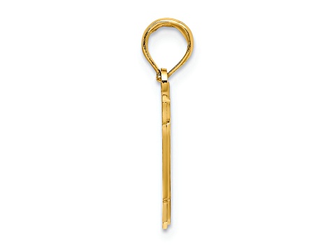 14k Yellow Gold Textured Nantucket Map Charm - 11RLDA | JTV