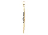 14K Yellow and White Gold Cara Vaca Crucifix Pendant - 120H2A | JTV