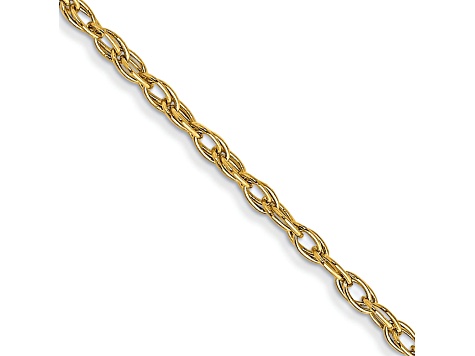 14k Yellow Gold 1.35mm Solid Cable 18 Inch Chain - 123DMB | JTV