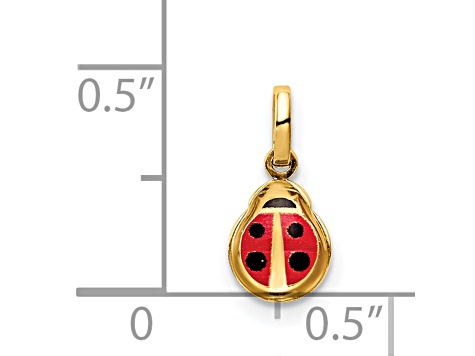 14K Yellow Gold Enamel Ladybug Charm - 125HFA | JTV