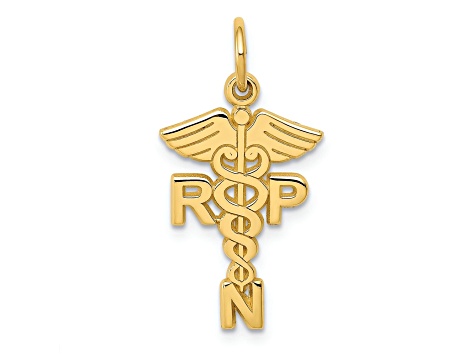 14k Yellow Gold Registered Nurse Practitioner Pendant - 127BYA | JTV