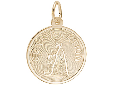 14K Yellow Gold Girl Confirmation Charm - 12FW1A | JTV