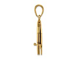 14k Yellow Gold 3D Ten Commandments Hinged Bible Pendant - 12HVDA | JTV