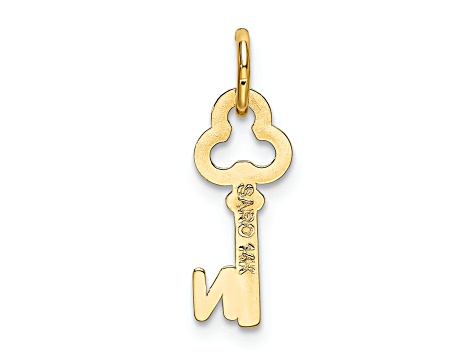14k Yellow Gold Key Letter N Initial Charm - 12KW5N | JTV
