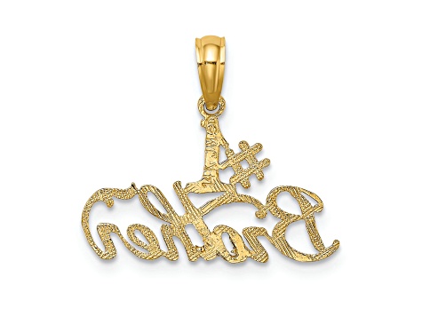14K Yellow Gold Number 1 BROTHER Charm - 12R6ZA | JTV