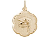 14K Yellow Gold Graduation Charm - 12TCWA | JTV