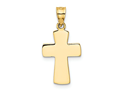 14K Yellow Gold First Holy Communion Cross Pendant - 13BQ4A | JTV