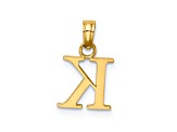 10K Yellow Gold Polished K Block Initial Charm - 13GB8K | JTV