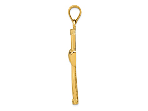 14K Yellow Gold Polished Latin Cross Pendant - 13P6JA | JTV