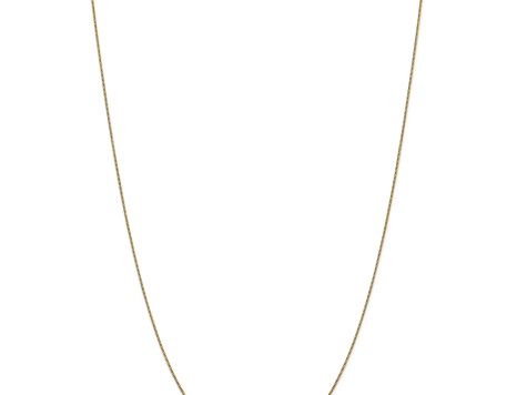 14k Yellow Gold 0.5mm Solid Box 20 Inch Chain - 144VVC | JTV
