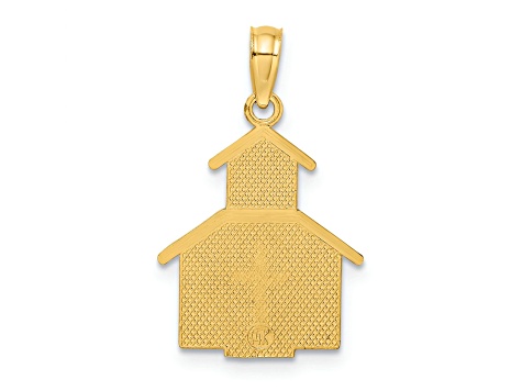 14k Yellow Gold Church with Cross On Door Charm - 14D43A | JTV