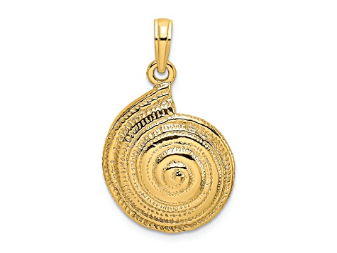 14k Yellow Gold Textured Troca Shell Charm - 161ZWA | JTV