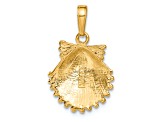 14k Yellow Gold Scallop Shell Pendant - 1624WA | JTV