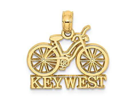14k Yellow Gold Key West Bicycle Charm - 16RS8A | JTV
