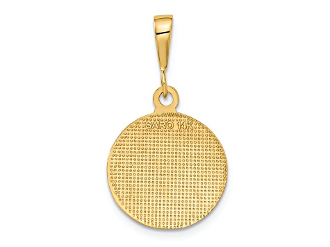 14k Yellow Gold Polished and Satin Raphael Angel Pendant - 16T33A | JTV