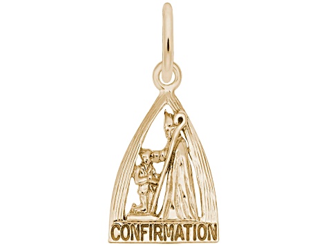 14K Yellow Gold Confirmation Charm - 16WKRA | JTV