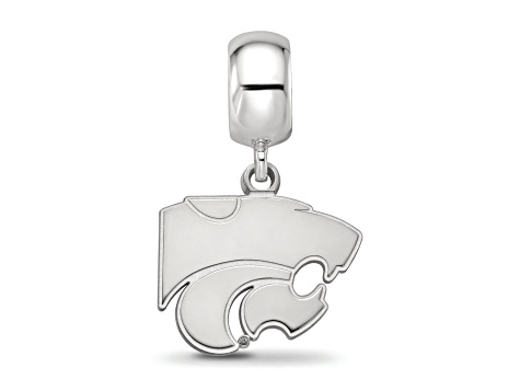 Sterling Silver Rhodium-plated LogoArt Kansas State University Small ...