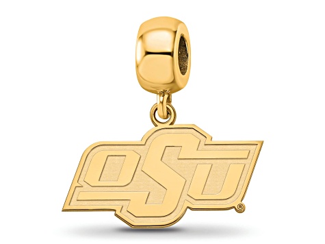 14K Yellow Gold Over Sterling Silver LogoArt Oklahoma State University ...