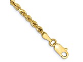 10k Yellow Gold 2.75mm Diamond-Cut Rope Link Bracelet - 181FJB | JTV