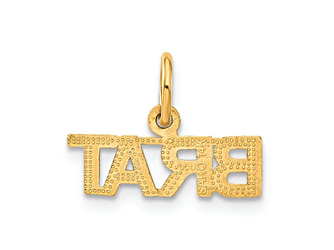 14k Yellow Gold Polished Brat Pendant - 18BZKA | JTV