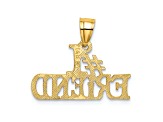 14k Yellow Gold Textured Number 1 Friend Charm - 18L5SA | JTV.com