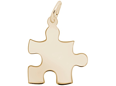 14K Yellow Gold Puzzle Piece Charm - 18MNTA | JTV