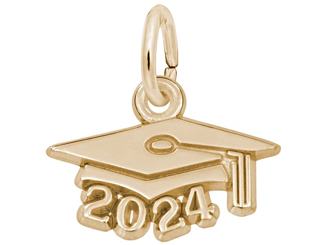 14K Yellow Gold 2024 Grad Cap Charm - 18RYVA | JTV