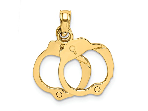 10K Yellow Gold Moveable Handcuffs Charm - 18T4NA | JTV