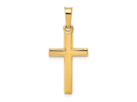 14k Yellow Gold Polished Latin Cross Pendant - 194MPA | JTV