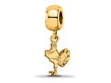 14K Yellow Gold Over Sterling Silver LogoArt Virginia Tech Small Dangle ...