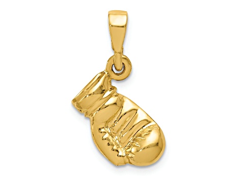 14k Yellow Gold Boxing Glove Pendant - 198R9A | JTV