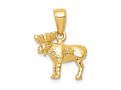10K Yellow Gold 3D Moose Pendant - 19SD3A | JTV