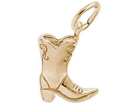 14K Yellow Gold Cowboy Boot Charm - 1C1LWA | JTV
