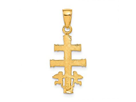 14K Yellow Gold Cara Vaca Crucifix Pendant - 1CLHLA | JTV