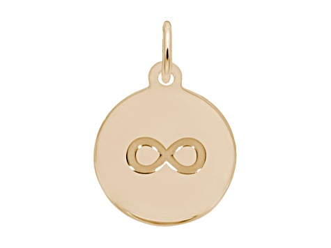 14K Yellow Gold Petite Initial Disc Figure Eight Charm - 1CPNJA | JTV